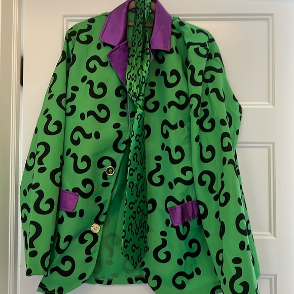 DC Comics | Jackets & Coats | Mens Dc Comics Riddler Jacket Tie | Poshmark